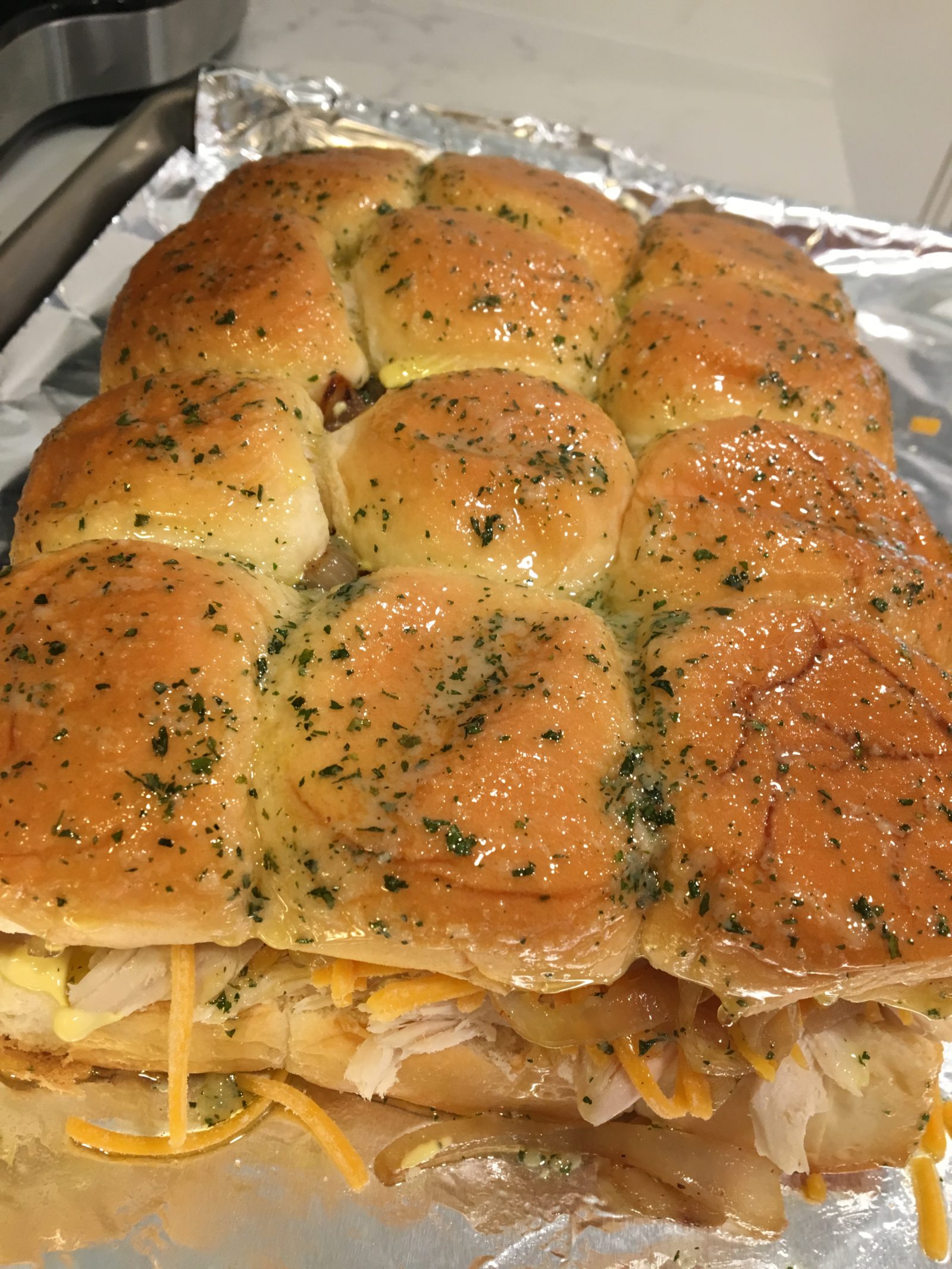 Turkey, Swiss, and Caramelized Onion Sliders – Bless Your Heartichoke