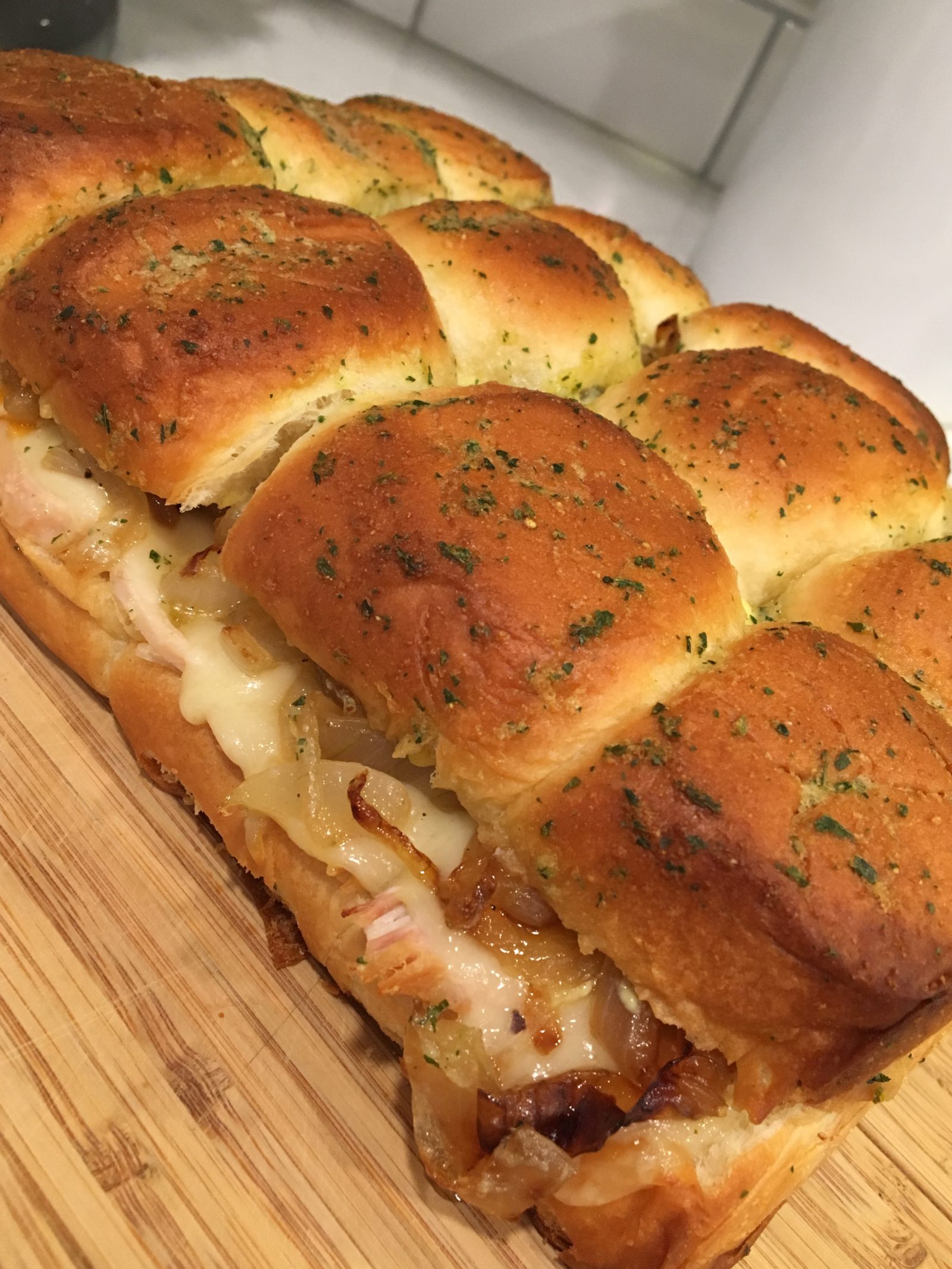Turkey, Swiss, and Caramelized Onion Sliders – Bless Your Heartichoke